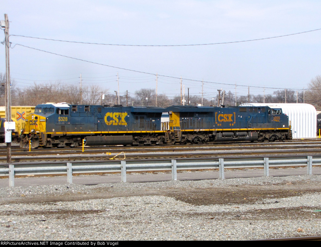 CSX 5328 and 3055